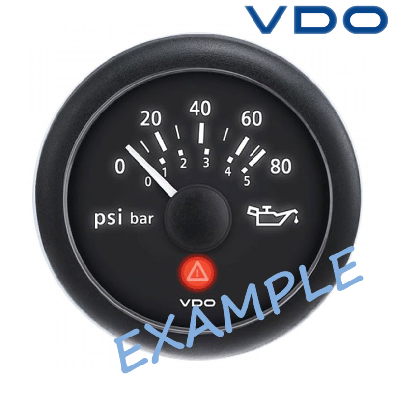 Sell VDO Viewline Engine Oil Pressure Gauge Boat 52mm 2" 10 bar White A2C60100572 in Riga ...