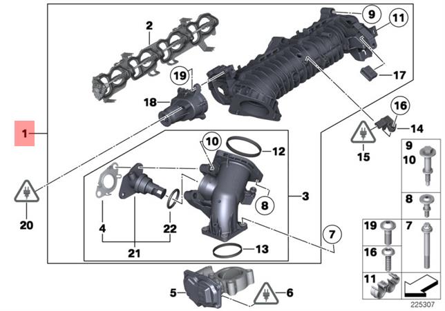 Genuine BMW E84 E90N E91N E92N Flap Control Intake Manifold OEM ...