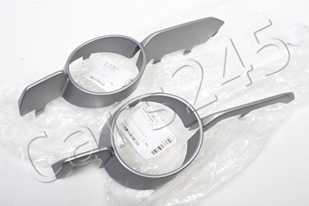 Genuine Front Bumper Fog Light Grill Covers Trims Decor Pair BMW X6 E71 ...