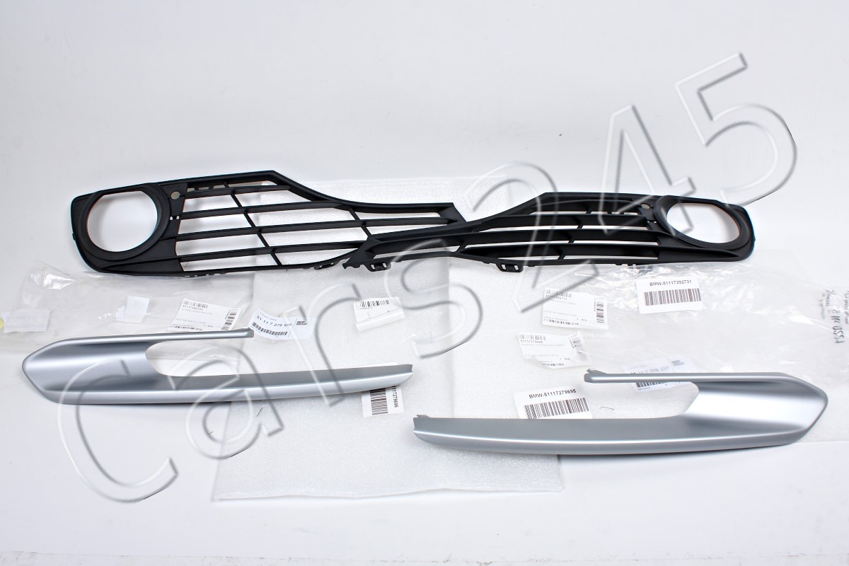 Genuine Fog Light Open Grill + Modern Line Chrome Trim 4pcs Fits BMW 3 ...
