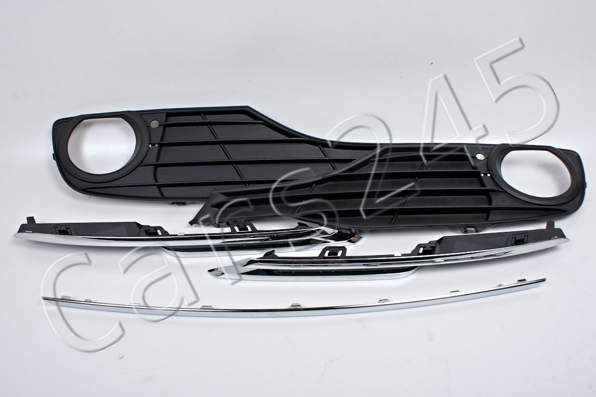 Genuine Fog Light Closed Grills + Chrome Trims 5pcs BMW F30 F31 Luxury ...