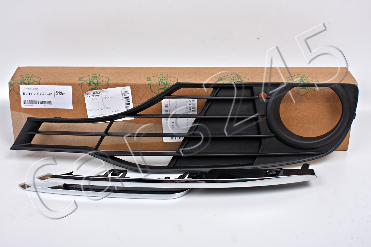 Genuine Fog Light Partially Open Grill + Chrome Trim LH Fits BMW F30 ...