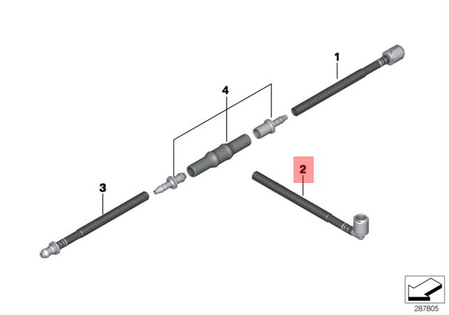 Genuine BMW E70 E70N E71 Liftgate Tailgate Hatch Washer Hose OEM ...