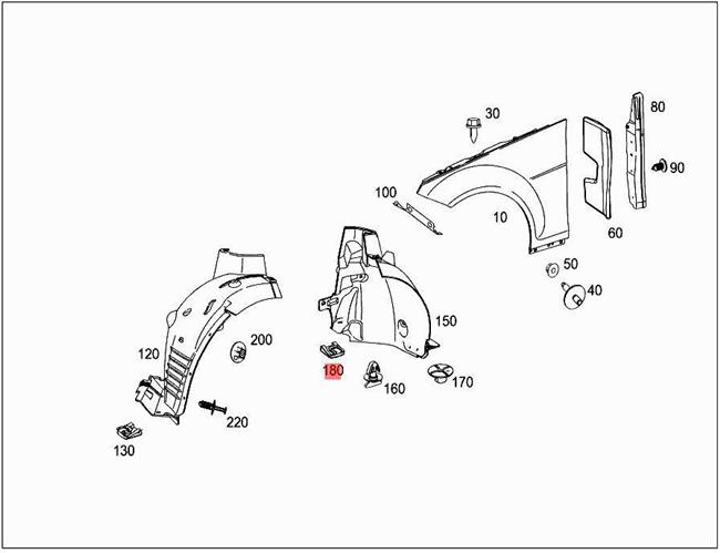 Genuine Mercedes Clip-Type Nut 5pcs 0049943145 | eBay