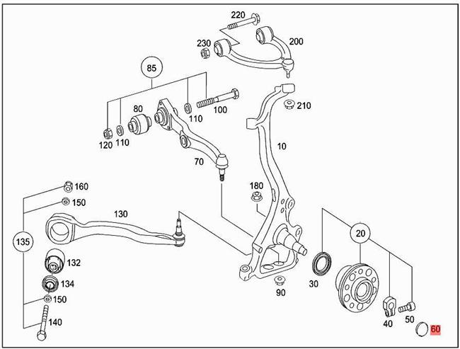 Genuine Mercedes W124 W140 190E 300E Wheel Bearing Dust Cap Front ...