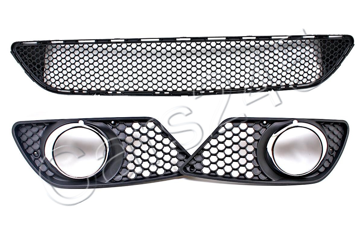 Genuine Front Bumper Grilles 3pcs SET MERCEDES C Class W204 AMG 2008 ...