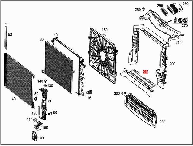 Genuine Air Duct Segment MERCEDES C238 C253 S213 W213 X253 2135050130 ...