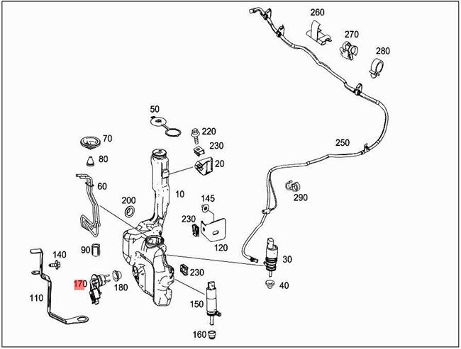 Genuine Windshield Washer Fluid Level Sensor MERCEDES 2218209110 | eBay