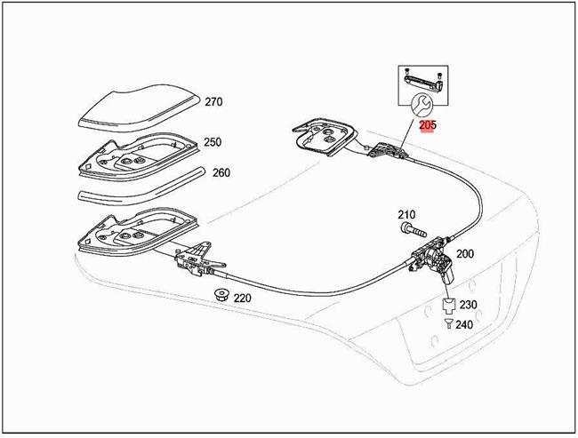 Genuine Convertible Top Flap Repair Kit MERCEDES R230 W230 2307500111 ...