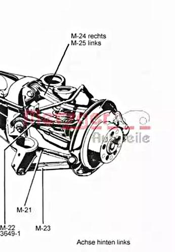 METZGER Wheel Suspension Link For MERCEDES 190 A124 A208 A209 C124 ...