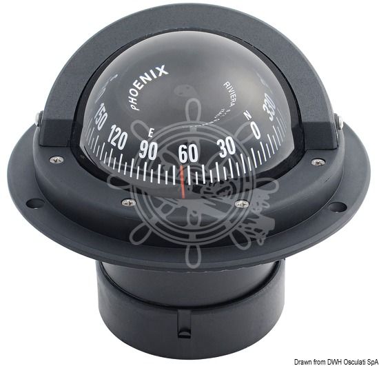 Sell RIVIERA Boat Marine Compass 3" 80mm Black Front rose Bracket Mount ...