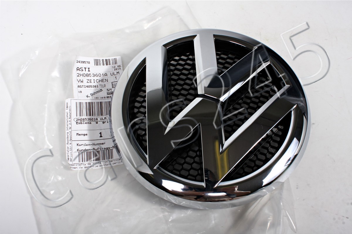 Genuine Front Bumper Grill Chrome Black Emblem Badge Logo VW Amarok | eBay