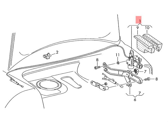 Genuine Hydraulic Unit For Rear Lid Actuator VW Phaeton 3D5827383D | eBay