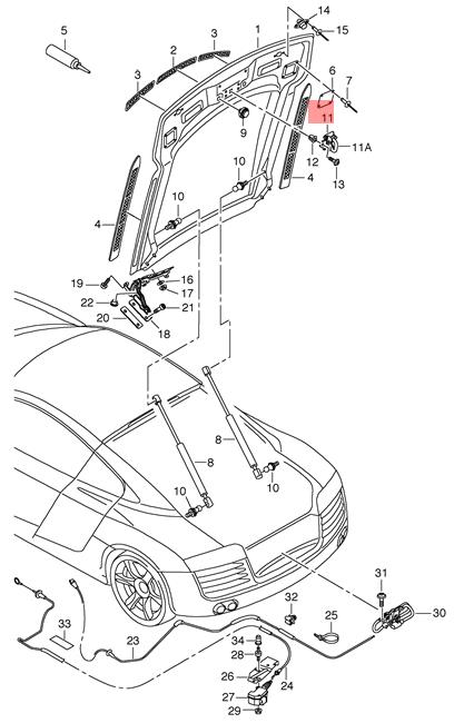 Genuine Bracket left = right AUDI Audi A8 S8 quattro R8 422 423 427 ...