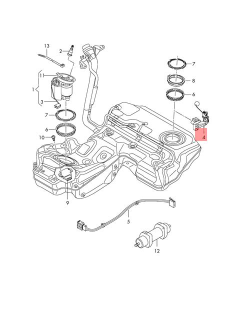 Genuine Fuel Gauge Sensor Left Upper AUDI A6 S6 quattro 4G0919673C | eBay