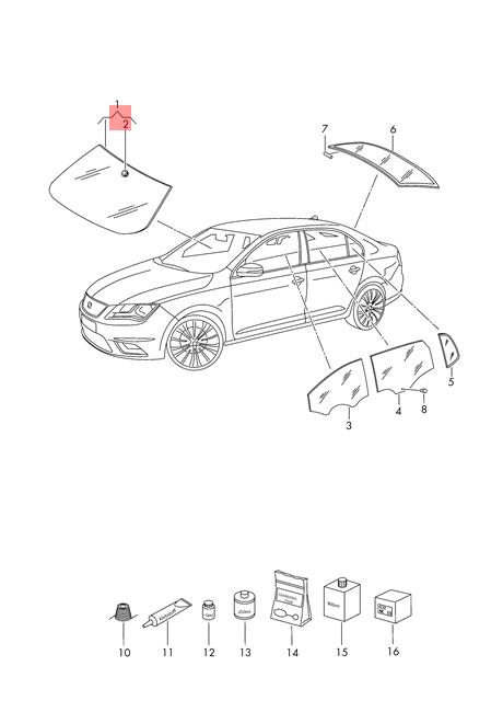 Genuine Retaining Plate For Interior Mirror VW SKODA SEAT Amarok ...