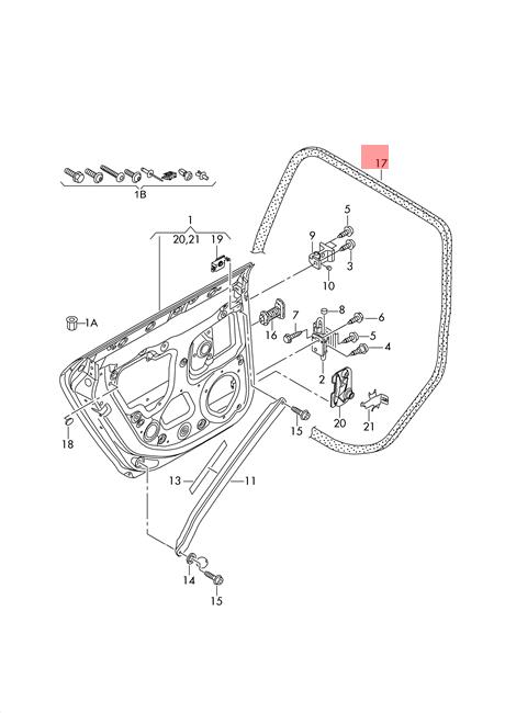 Genuine Door Seal Inner AUDI A3 S3 Sportback 8P4833721A6V9 | eBay