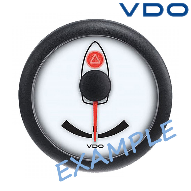 Buy VDO Viewline Rudder Angle Indicator Gauge Marine Boat 52mm 2" White ...